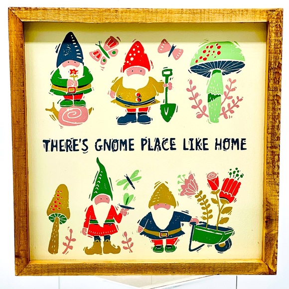 Primitives by Kathy | Accents | Garden Gnomes Wooden Inset Box Sign ...